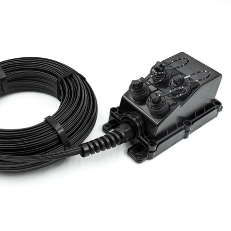MST Series Fiber Optic Multiport Service Terminal Plastic Black 4 Ports ...