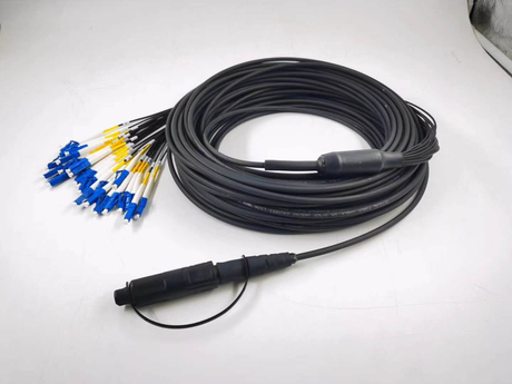 Mini IP67 MPO outdoor waterproof Fiber cable with MPO to LC connector ...