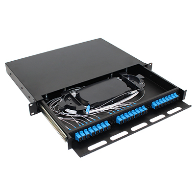 Fully Loaded Fibre ODF ( Optical Distribution Frame ) 1RU 19″ for Rack ...
